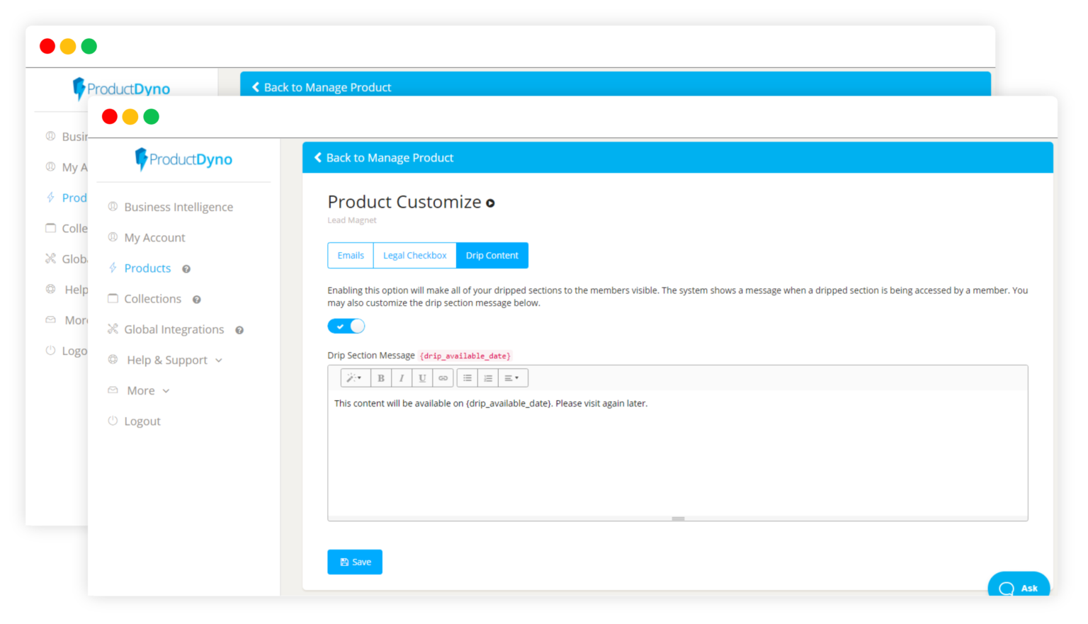 Drip Your Content - ProductDyno